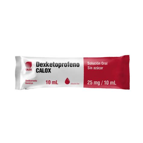 Dexketoprofeno Sobre Solución Oral 25mg10ml X Unidad Calox Farmadon