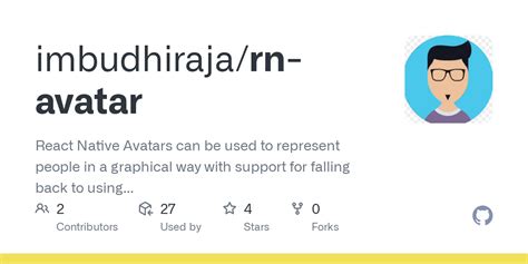 Github Imbudhirajarn Avatar React Native Avatars Can Be Used To Represent People In A