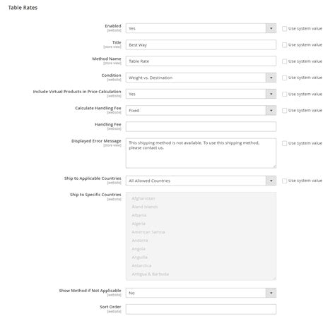 How To Configure Table Rates Shipping In Magento 2 Magetop Blog