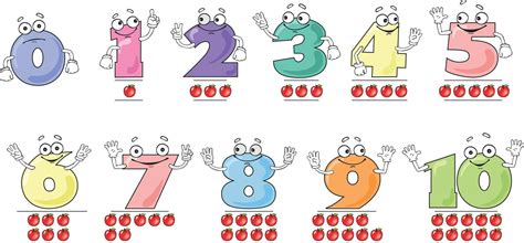Cartoon Colored Numbers Set Icon Smile Emoji 13431424 Vector Art At Vecteezy