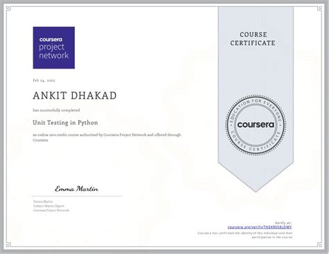 Ankit Dhakad On Linkedin Python Courseracertificate Unittesting Pythondevelopment