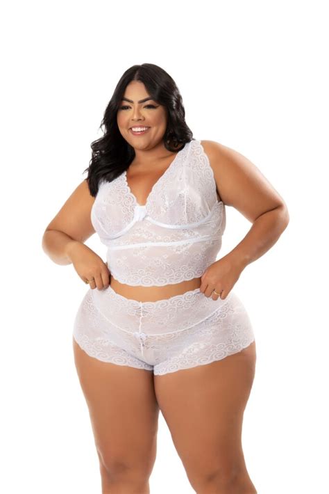 Conjunto Plus Size De Renda Com Aro Click Sophia
