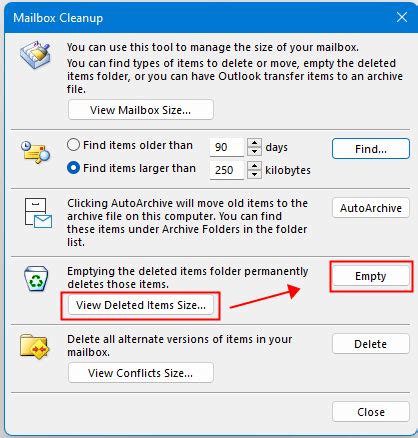How To Reduce Mailbox Size In Outlook