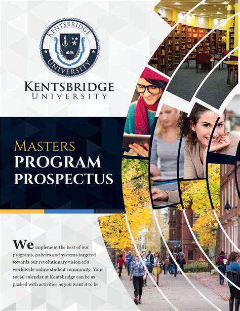 Kentsbridge University Masters Degree Prospectus Brochure Design