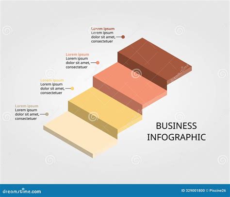 Ladder Level Chart Template For Infographic For Presentation For 4
