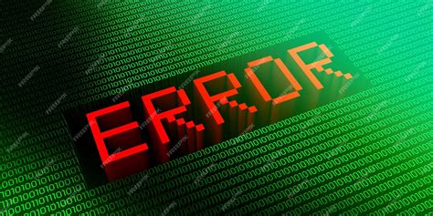 Premium Photo Error Binary Code Concept 3d Illustration
