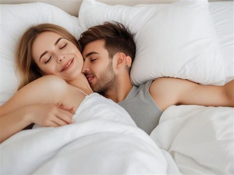 Premium Photo Couple Kissing In The Bedroom