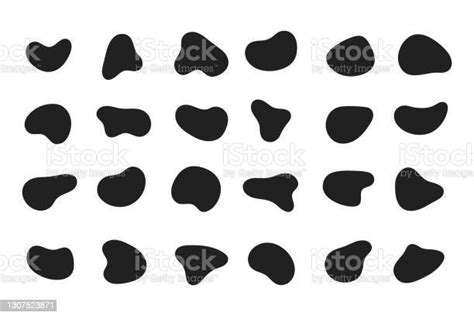 24 현대 액체 불규칙한 Blob 모양 추상 요소 그래픽 플랫 스타일 디자인 유체 벡터 일러스트 모양에 대한 스톡 벡터 아트 및 기타 이미지 Istock