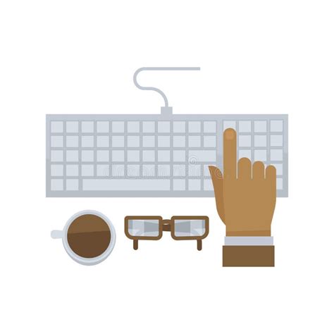 Keyboard And Hands Typing Editorial Photo Illustration Of Background