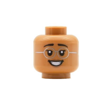 Silver Round Glasses Open Smile Grumpy Custom Printed Minifigure H Minifigsme