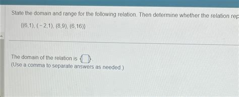 Solved State The Domain And Range For The Following Chegg Com
