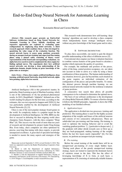 Pdf End To End Deep Neural Network For Automatic Learning In Chess