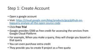 Gcp Github Bigquery PPTX Cloud Computing Internet