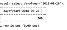 Mysql Dayofyear Function Tpoint Tech