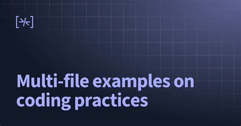 Multi File Examples On Coding Practices Packmind Documentation