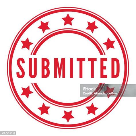 빨간 제출 고립 된 라운드 스탬프 스티커 별 벡터 일러스트 레이 션과 로그인 계약서에 대한 스톡 벡터 아트 및 기타 이미지 계약서 고무 고용과 노동 Istock