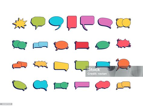 채팅 버블 파스텔 색상 말풍선 플랫 스타일 벡터 일러스트 레이 션 흰색 배경 Brand Name Online Messaging Platform에 대한 스톡 벡터 아트 및