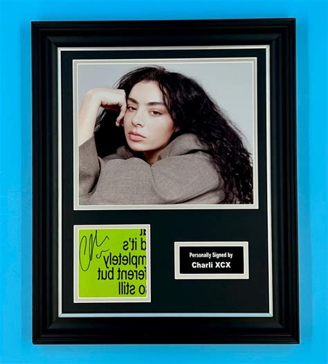 Charli Xcx Signed Photo In Luxury Handmade Wooden Frame And Aftal Member