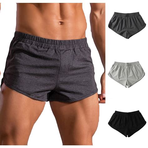 Biztdjrk Mens Cotton Running Shorts Breathing Workout Gym Booty Short