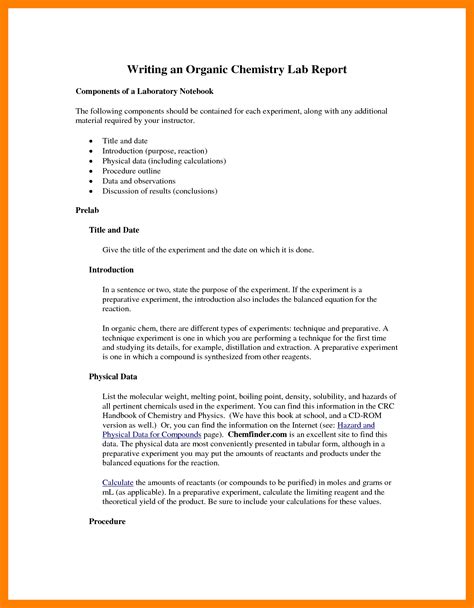 Chemistry Lab Report Example Meetpaulryan Regarding Lab Report Template Chemistry Examples