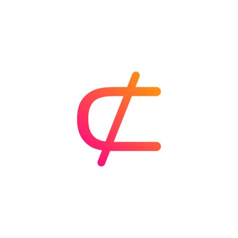 is not a subset generic flat gradient icon