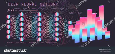 Neural Network Graphic Scheme Charts Graphs Stock Vector Royalty Free