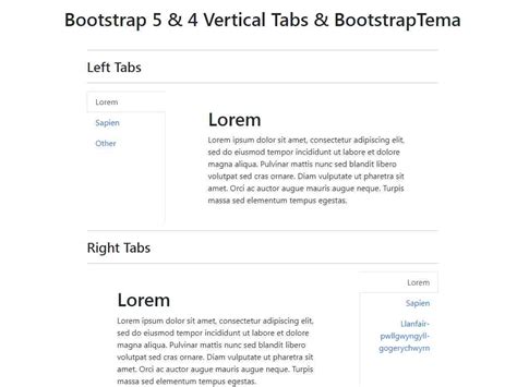 Bootstrap Vertical Tabs Бутстрап 5 и 4 табы Дизайн Плагины Bootstrap BootstrapТема