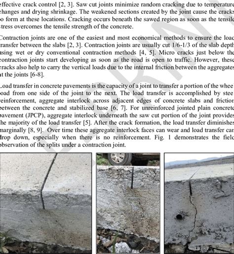 Crack Observation Under The Contraction Joint In Service Pavement Download Scientific Diagram