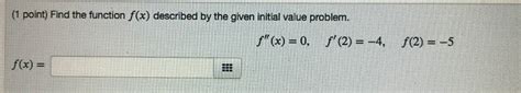 Solved 1 Point Find The Function F X Described By The Chegg Com