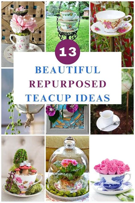 13 Upcycled Teacup Crafts Coffee Cup Saucers Vintage Dishes Ideas