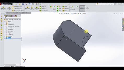 Solidworks Basic Commandboundary Bossbasefilletchamferlinear Pattern Youtube