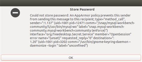 Ubuntu Mysql Workbench Not Saving Passwords In Keychain Stack Overflow