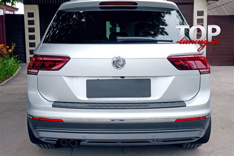 Накладка на задний бампер на VW Tiguan II