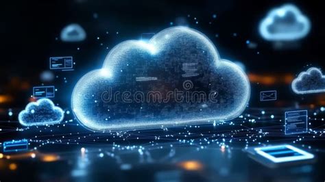Digital Cloud Innovation Harnessing Connectivity And Data In Modern Computing Technology Stock