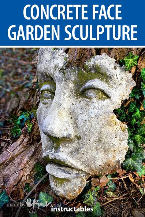 Huge Diy Concrete Face Garden Sculpture Concrete Diy Garden Art