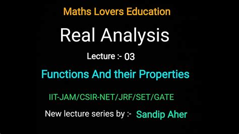 real analysis 03 functions and their properties iit jam csir net