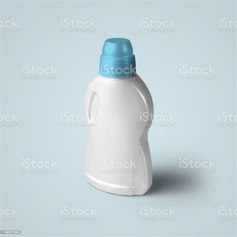 3d 렌더링 빈 흰색 화장품 플라스틱 병에는 회색 배경에 분리된 파란색 캡이 있습니다 목업 디자인에 적합합니다 0명에 대한 스톡 사진 및 기타 이미지 Istock