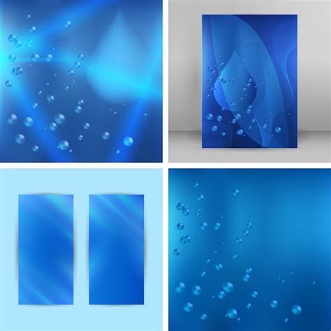 신선도 자연 테마 파란색 요소 디자인의 신선한 물 배경 제목 전면 레이블 스파 제품 벡터 그림 Eps 10의 Meshedge 아래 페이지의 오버레이 배경에 대한 추상 물결