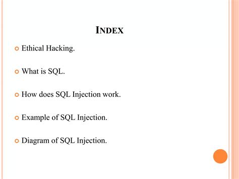 Ppt On Sql Injection Pptx Databases Computer Software And