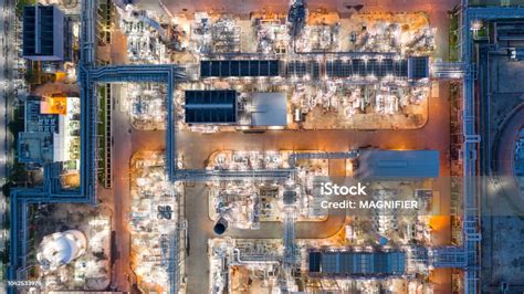 산업 석유 정유 공장 양식 산업 존 일출 및 흐린 하늘에서 볼 수 있습니다 정유 및 석유화학 공장에서 황혼 태국 공중 보기 가솔린에 대한 스톡 사진 및 기타 이미지 Istock