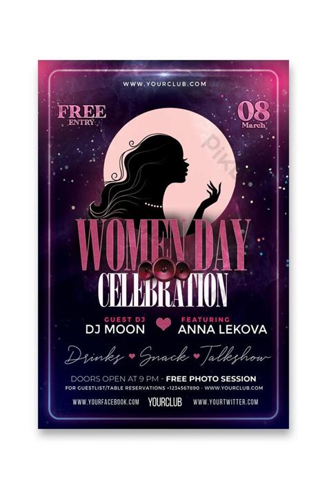 국제 여성의 날 축하 포스터 Psd 무료 다운로드 Pikbest