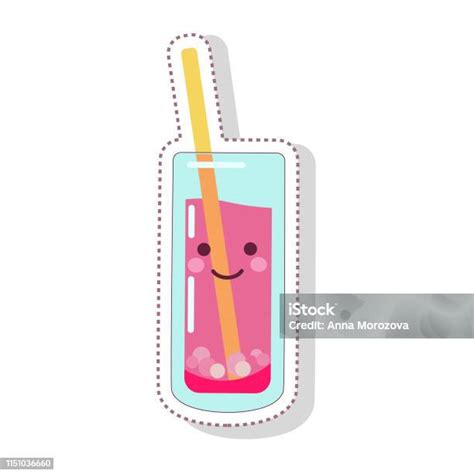 Vetores De Limonada Soda Suco De Álcool Bonito Kawaaii Cartoon Rosa