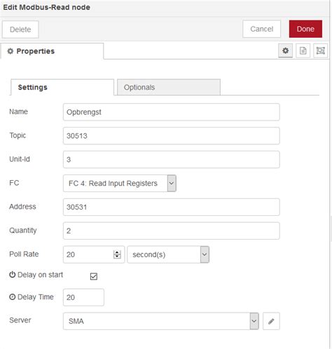 Modbus Connection Of Sma Inverter Throws Error Client Not Ready To