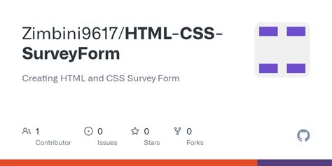 Github Zimbini9617html Css Surveyform Creating Html And Css Survey Form
