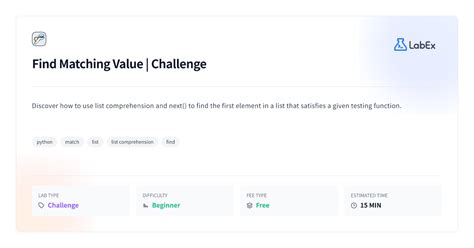 Find Matching Value Challenge Labex
