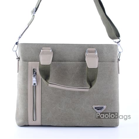 МЪЖКИ ЧАНТИ Мъжка чанта от плат брезентов бизнес спортно елегантен модел компактен с дълга