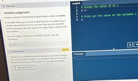 Solved ﻿exercisevariable Assignmenta Basic Concept In