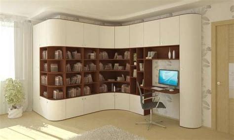 Книжный шкаф с рабочим местом под компьютер 81 фото