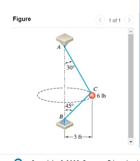 Solved Two Wires Ac And Bc Are Tied At C To A Sphere That