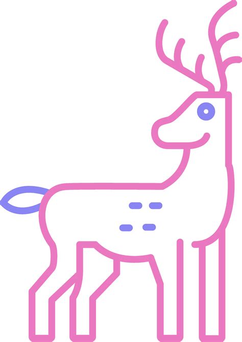 Reindeer Linear Two Colour Icon 37729007 Vector Art At Vecteezy